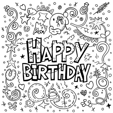 Happy 9th Birthday Coloring Pages