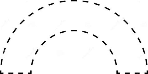 Dashed Line Basic Geometric Shapes Dashed Outline Icon Of Cut Frame
