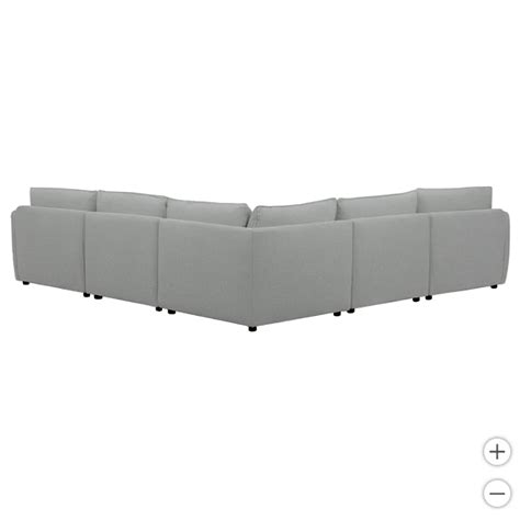 Aiden And Ivy 6 Piece Fabric Modular Sectional With Ottoman Two Guys