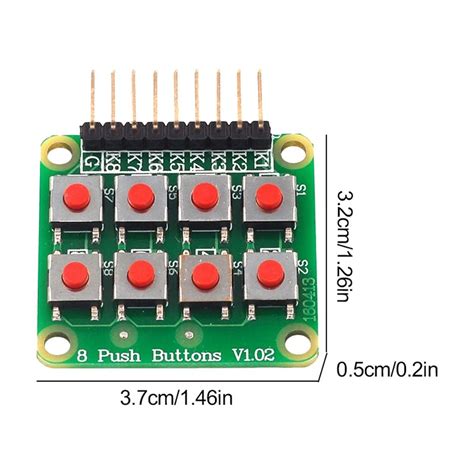 Teclado Teclado 2x4 Teclado 4x2 8 Botones Pulsadores Botón Matrix Para