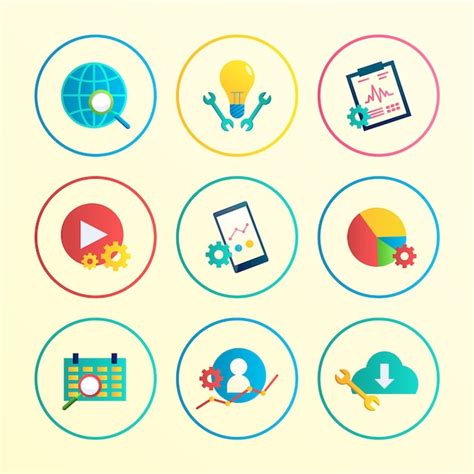 Premium Vector Seo Icons Symbols Collection