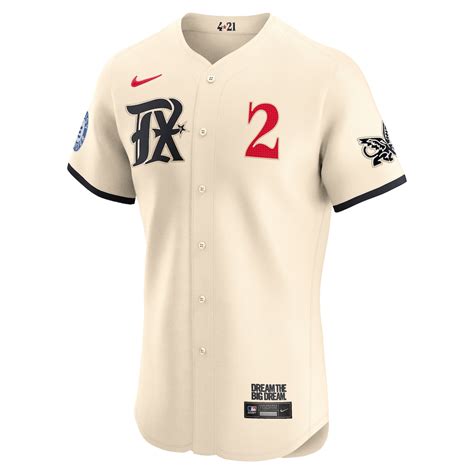 Marcus Semien Texas Rangers Nike City Connect Elite Jersey Cream