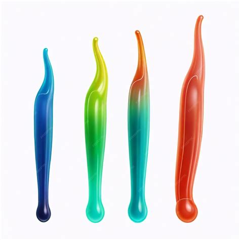 Four Different Colored Lines Of Different Colors Are Shown On A White Background Premium Ai