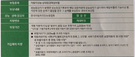 정명규중고차 중고차 성능 책임보험 시행관련 네이버 블로그