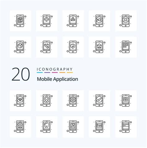 Mobile Application Line Icon Pack Like Apps Ui App Essential App Vector Art At Vecteezy