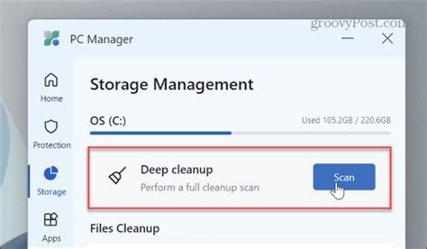 Reclaim Drive Space On Windows Use PC Manager To Delete Old And Large Files
