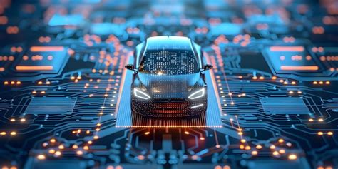 Impact Of Global Microchip Shortage On The Automotive Industry Concept