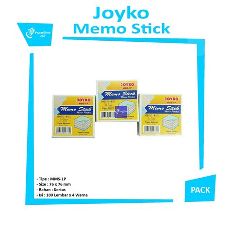 Jual JOYKO Memo Stick MMS 1P Memo Stick Pack Shopee Indonesia