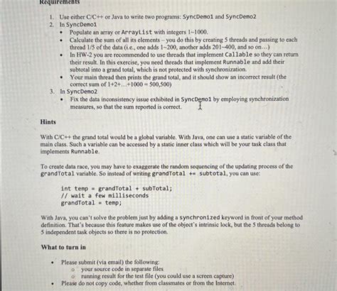 Solved 1 Use Either Cc Or Java To Write Two Programs
