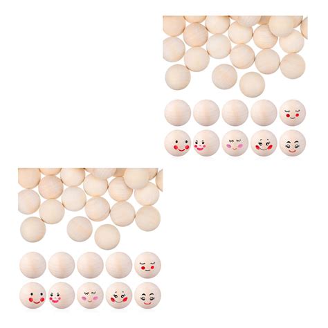 Worgeous 240 Pcs Mini Wood Balls Unpainted Wood Beads Jewelry Making