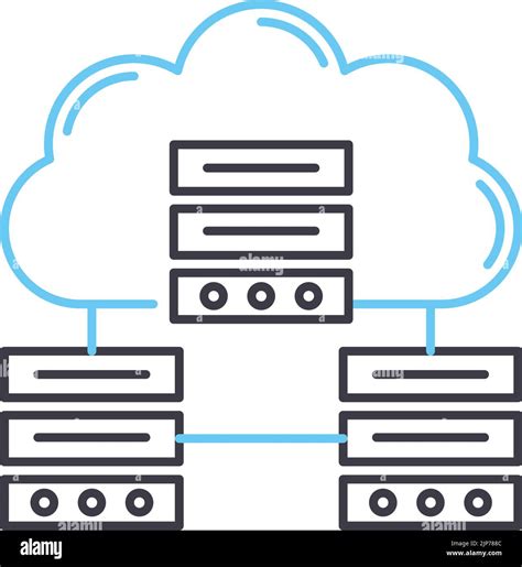 Data Center Line Icon Outline Symbol Vector Illustration Concept Sign Stock Vector Image
