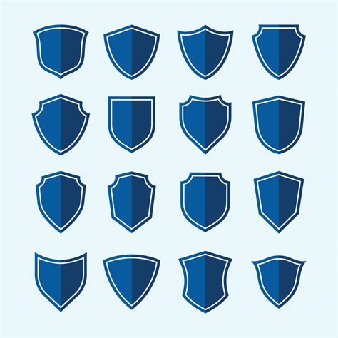 Shield Frame Collection Design Element Set Of 16 22817957 Vector Art At Vecteezy