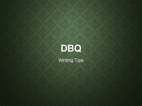 Dbq Writing Tips Outline I Intro 4 6