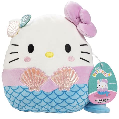 Squishmallows Original 8 Inch Hello Kitty Mermaid Official Jazwares Plush
