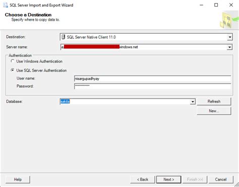 Export Data From MySQL Tables To Azure SQL Database