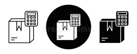 Estimate Cost Delivery Outline Icon Collection Or Set Estimate Cost Delivery Thin Vector Line