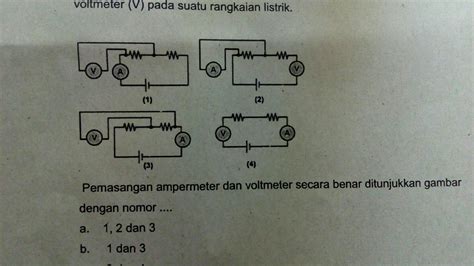 Cara Memasang Voltmeter Pada Rangkaian Listrik Blog Soal