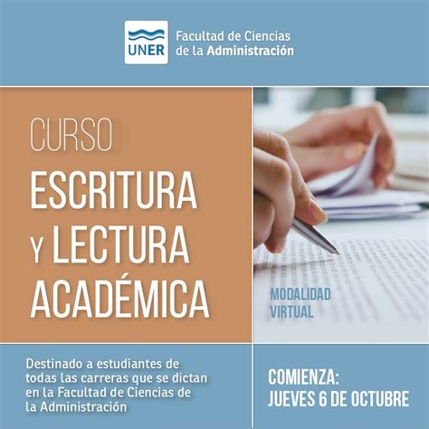 Curso De Escritura Y Lectura Académica Facultad De Ciencias De La