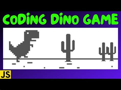coding chrome dino game in javascript with a html canvas complete