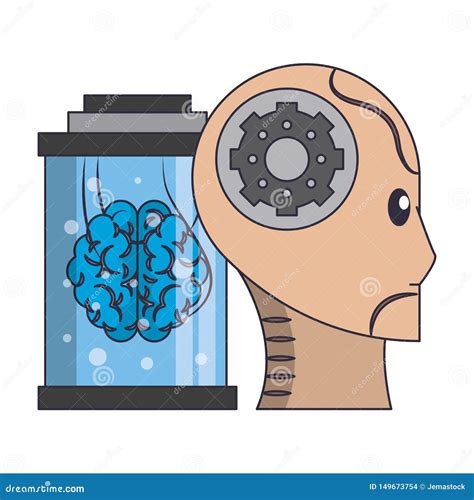 Artifical Intelligence Icons Concept Cartoon Vector Illustration