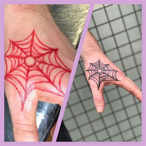 Spider Web Tattoo Hand