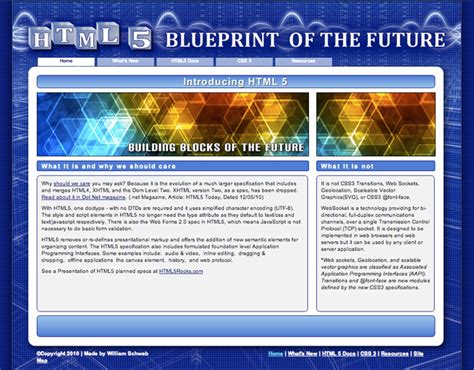 Html5 Blueprint Of The Future Bill Schwab Design
