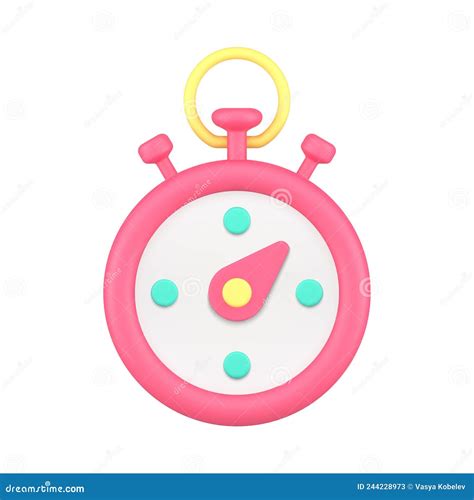 Realistic 3d Icon Countdown Circle Clock Counter Timer Fast Time