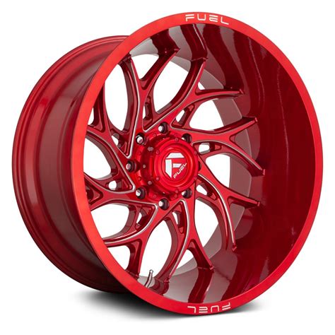 Fuel® D742 Runner Wheels Candy Red With Milled Accents Rims