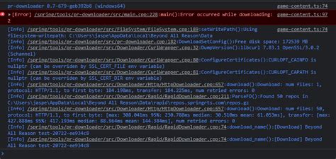 `error Occurred While Downloading 2` When Asking To Redownload By