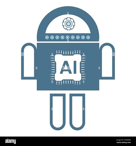Ai Robot Circute Artificial Intelligence Line Icons Technology