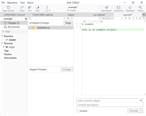 Fork Git Mac App Unstaged Yellowrex