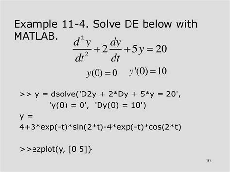 PPT Chapter 11 Solution Of Differential Equations With MATLAB