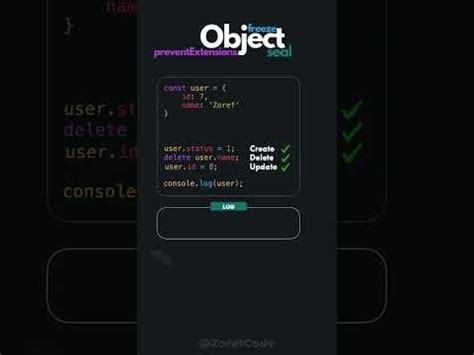 Object Immutability ft. seal, freeze, preventExtensions : r/learnjavascript