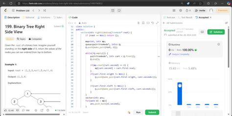 Meet Maheshwari On Linkedin 100daysofcode Leetcode Binarytree Rightsideview Dsa