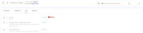 Configure Ios Restriction Settings Mobile Guardian