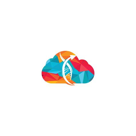 Human Dna And Cloud Logo Science Genetics Vector Logo Design Genetic