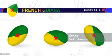 럭비 공은 추상적인 배경에 다양한 각도로 프랑스령 기아나의 국기를 들고 있다 0명에 대한 스톡 벡터 아트 및 기타 이미지 0명 가죽 기 Istock