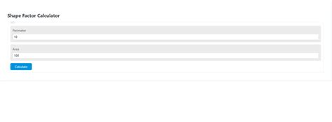 Shape Factor Calculator Calculator Academy