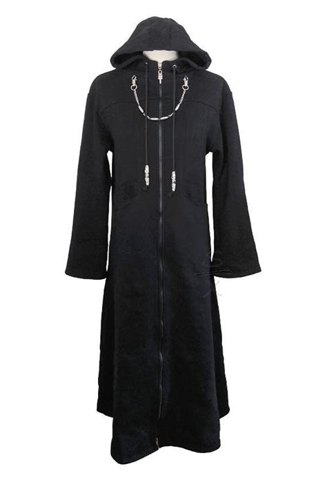 Long Trench Coat Kingdom Hearts Organization Xiii Hoodie Jacket Cloak