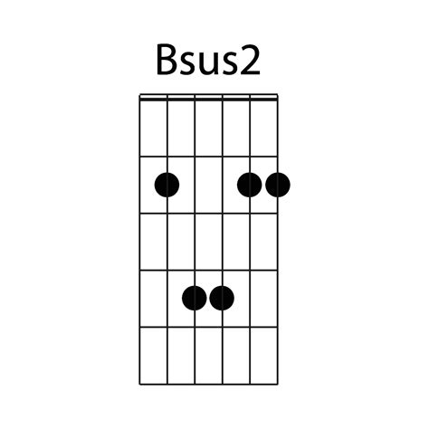 Bsus2 Guitar Chord Icon 39654266 Vector Art At Vecteezy