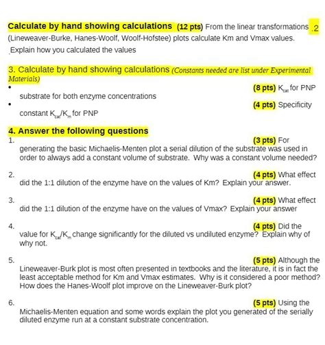 Calculate By Hand Showing Calculations 12 Pts From The Linear