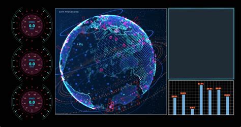 Radar Gui Screen Computer Generated Seamless Loop Technology Motion