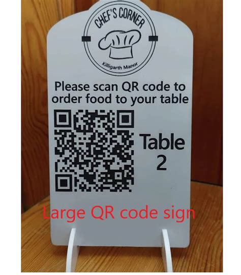 QR Code Table Number QR Code Menu Sign Table Number Etsy UK