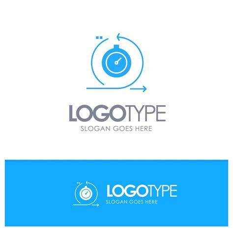 Agile Cycle Development Fast Iteration Blue Solid Logo With Place For