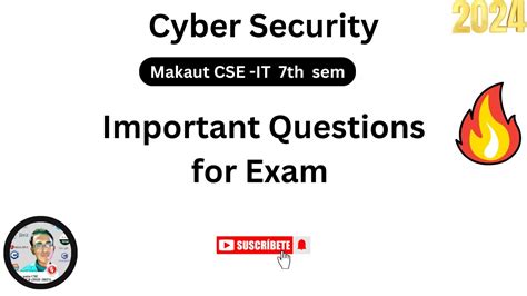How To Pass Cyber Security 🔥 Important Question For Exam ️makaut Exam