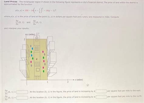 Solved Land Prices The Rectangular Region R Shown