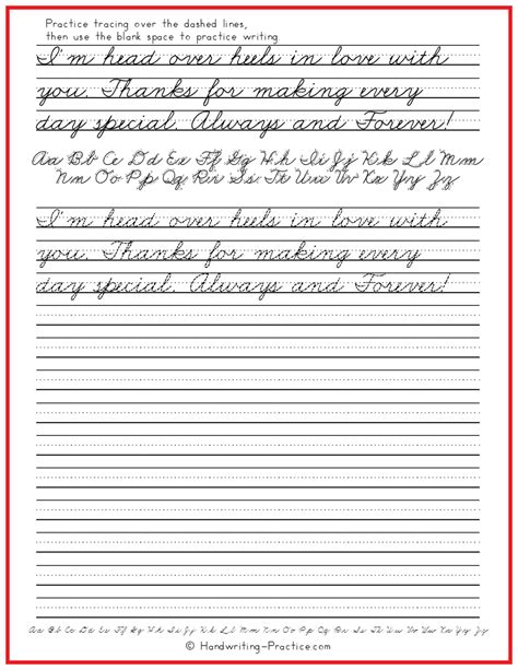 Adults Handwriting Practice