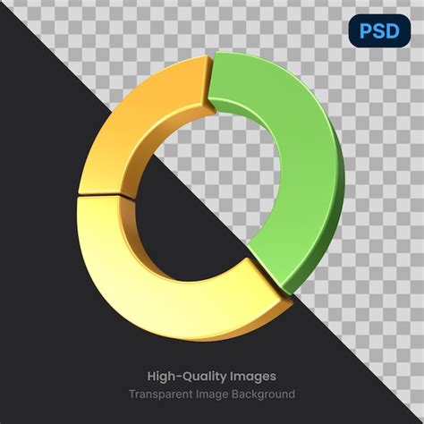 Premium Psd Psd 3d Illustration Of A Doughnut Chart