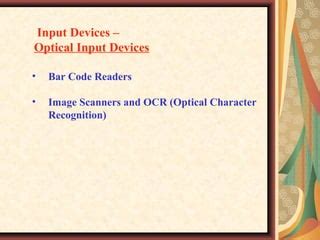 Multimedia Input Devices PPT
