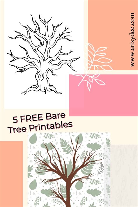Tree Template Without Leaves Free Printables Artsydee Drawing Painting Craft Creativity